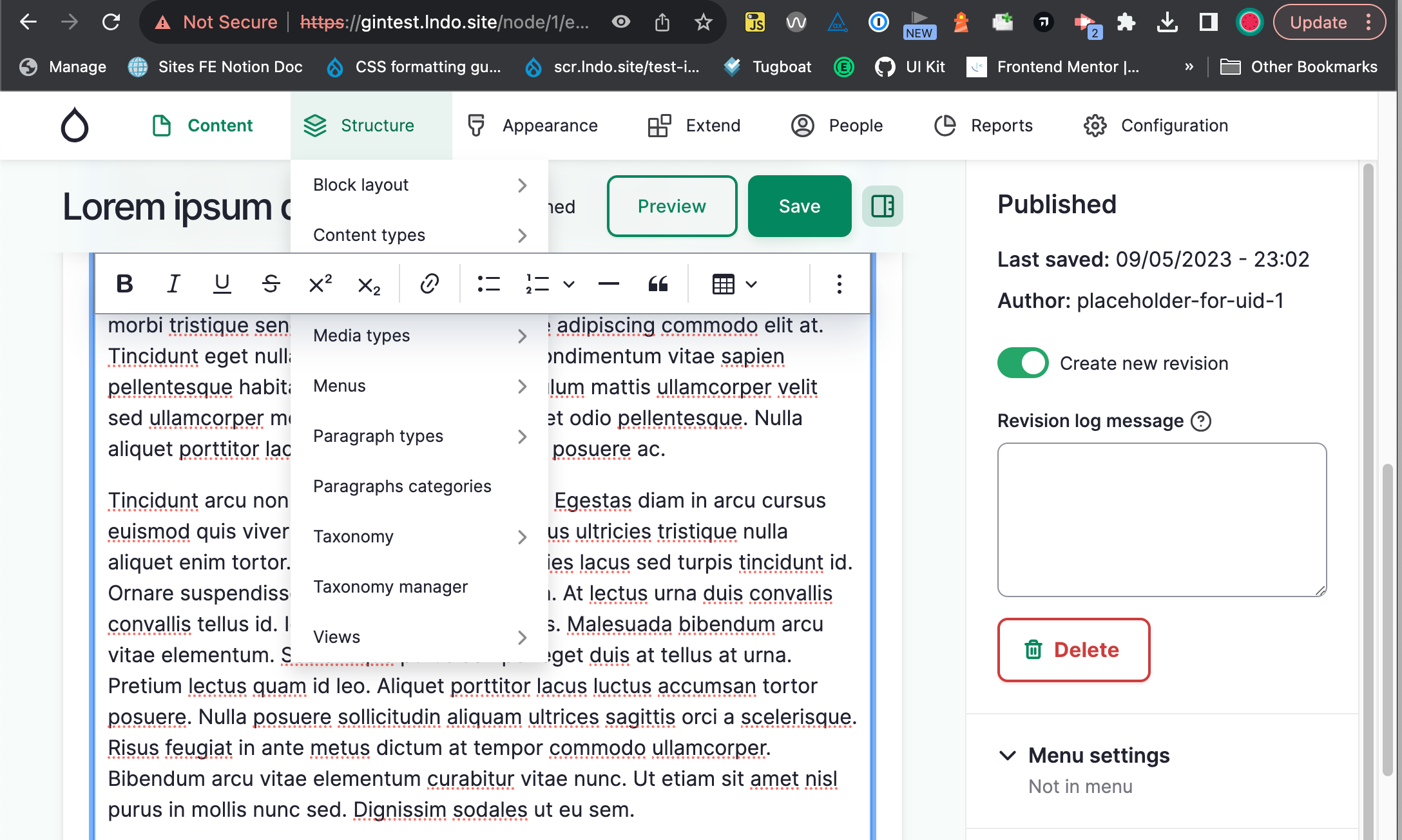 Gin's horizontal dropdown menu appears behind CKEditor 5's sticky header [#3385497] | Drupal.org